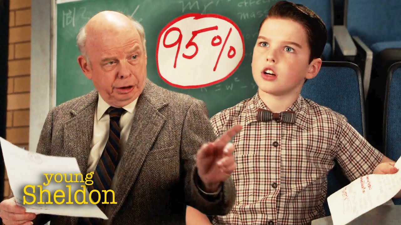 Sheldon’s Fit Over His First Bad Grade | Young Sheldon - YouTube