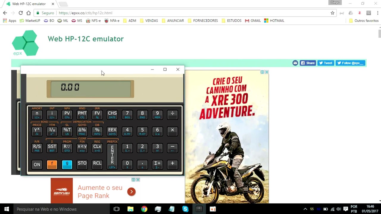 Como instalar e usar um emulador para hp 12c no PC ou Celular - YouTube