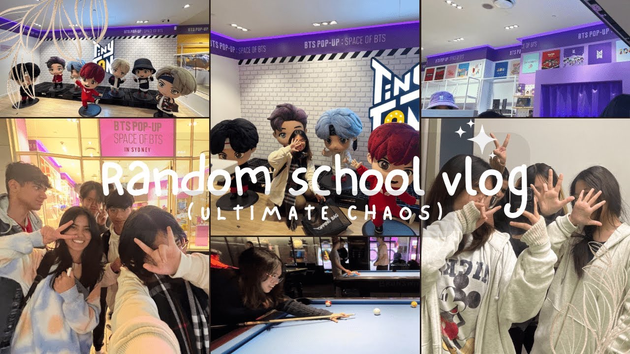 random high school vlog (after class hang-outs, bts pop-up store ...