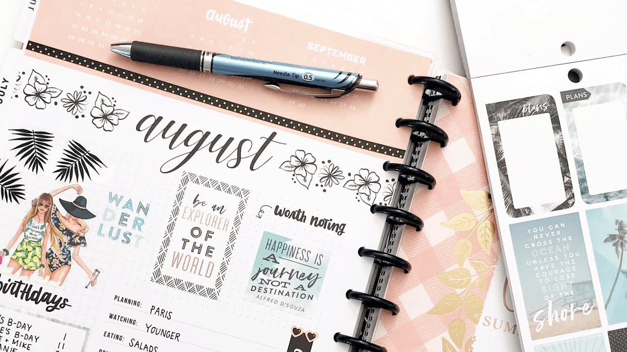 Filling out my August Currently Page! Big Happy Planner Plan With Me ...
