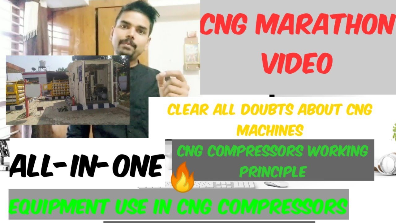 CNG Compressors working ! All Equipment of CNG machine ! Working ...