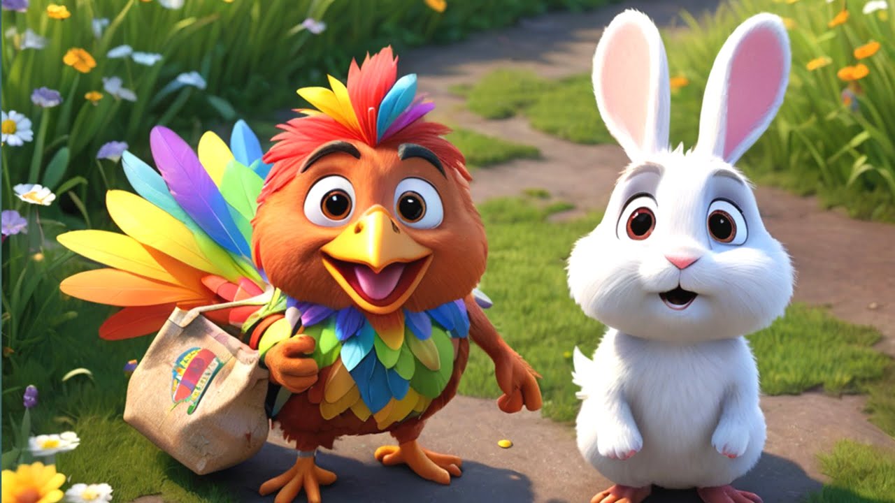 🐔 The Colorful Chicken | Friendship between animals and nature ...