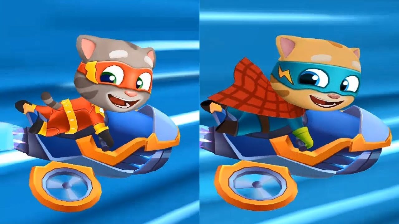 Talking Tom Hero Dash New Update Ride the jet Bike - SUPER TOM VS SUPER ...