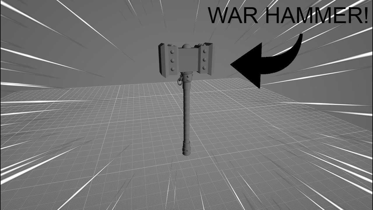 Low Poly War Hammer | Blender Time Lapse - YouTube