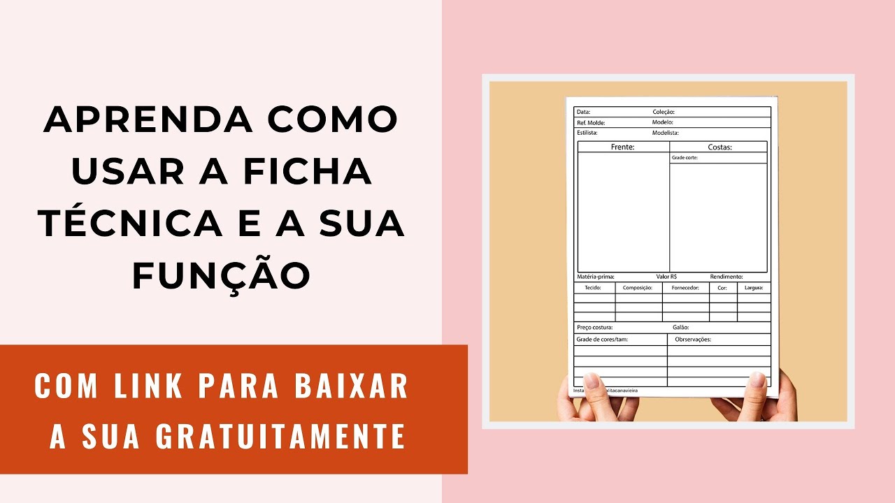 COMO FAZER FICHA TÉCNICA DE ROUPA - PARA O QUE SERVE? - YouTube