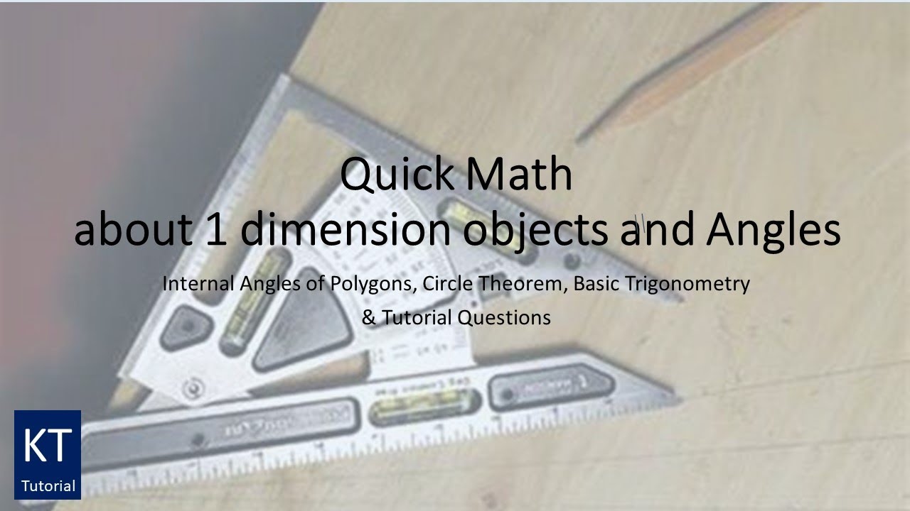 [25.1] Quick Math about 1 dimensional objects and Angles - YouTube