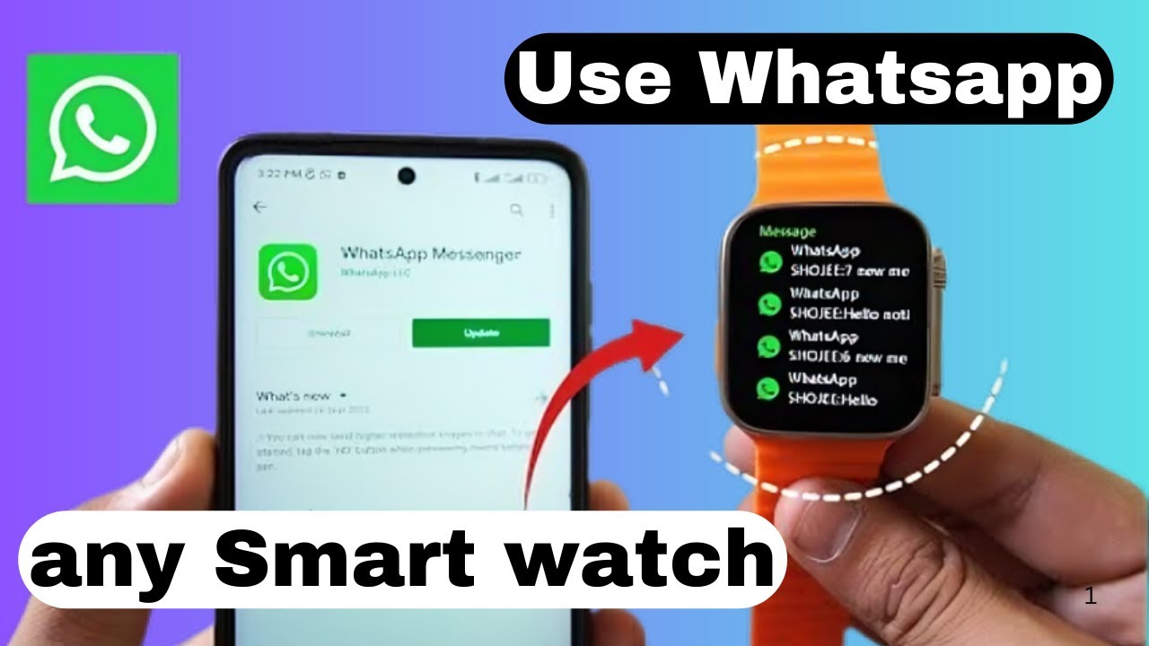 How to use Whatsapp in smartwatch | how to get whatsapp app in ...