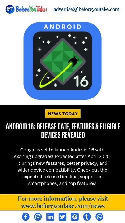 Android 16 Expected Release Timeline, Eligible Devices, and Major Upgrades Revealed | #android16 ...