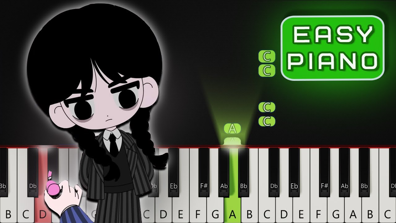 Easy Piano Tutorial - Wednesday zerotwo dodging meme - YouTube