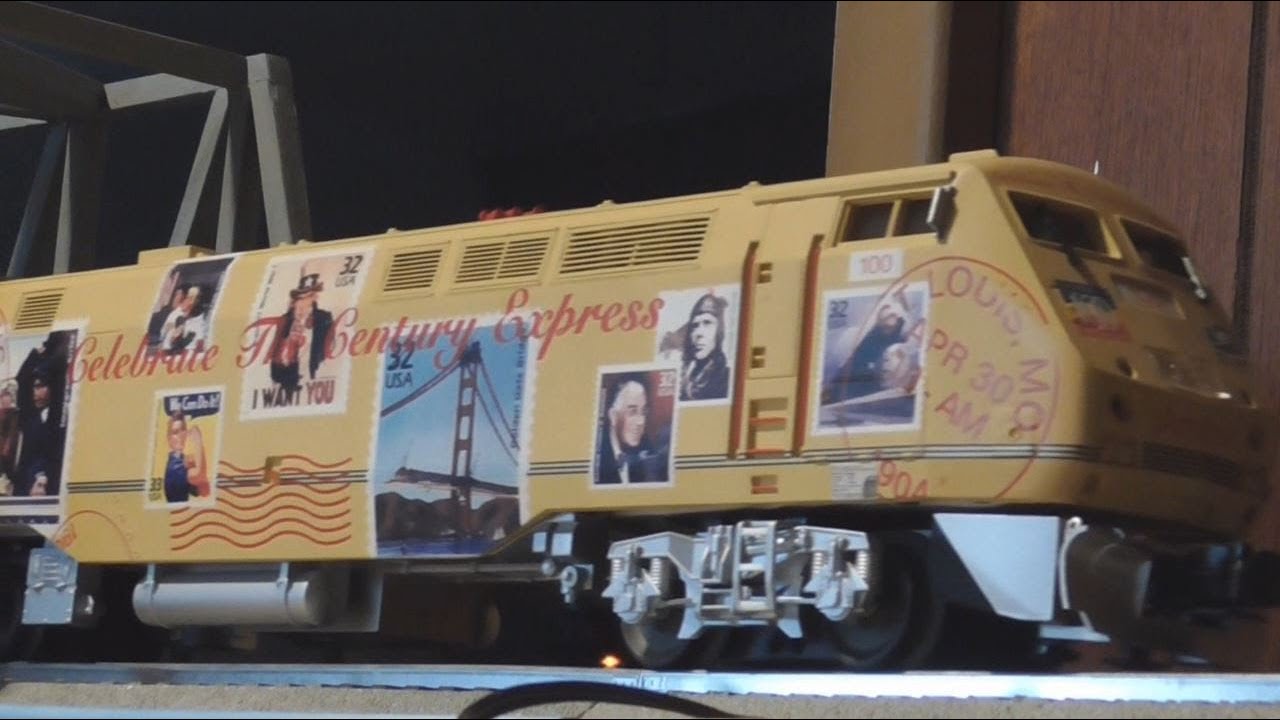 MTH O-scale Amtrak Departure (Celebrate The Century Express) - YouTube