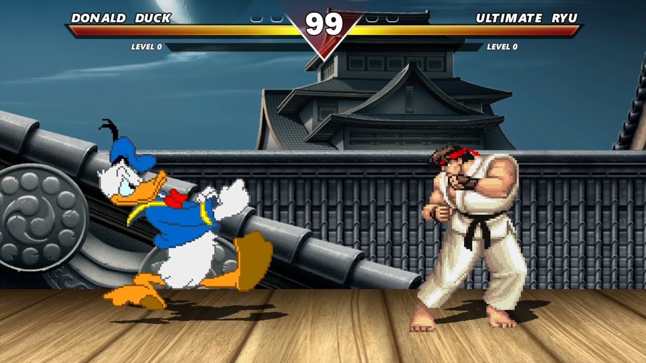 DONALD DUCK vs RYU - HIGH LEVEL INSANE EPIC FIGHT! - YouTube