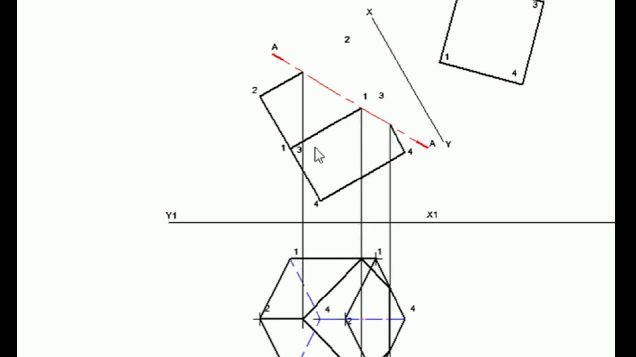 Sectioning a solid PRISM with square base - YouTube