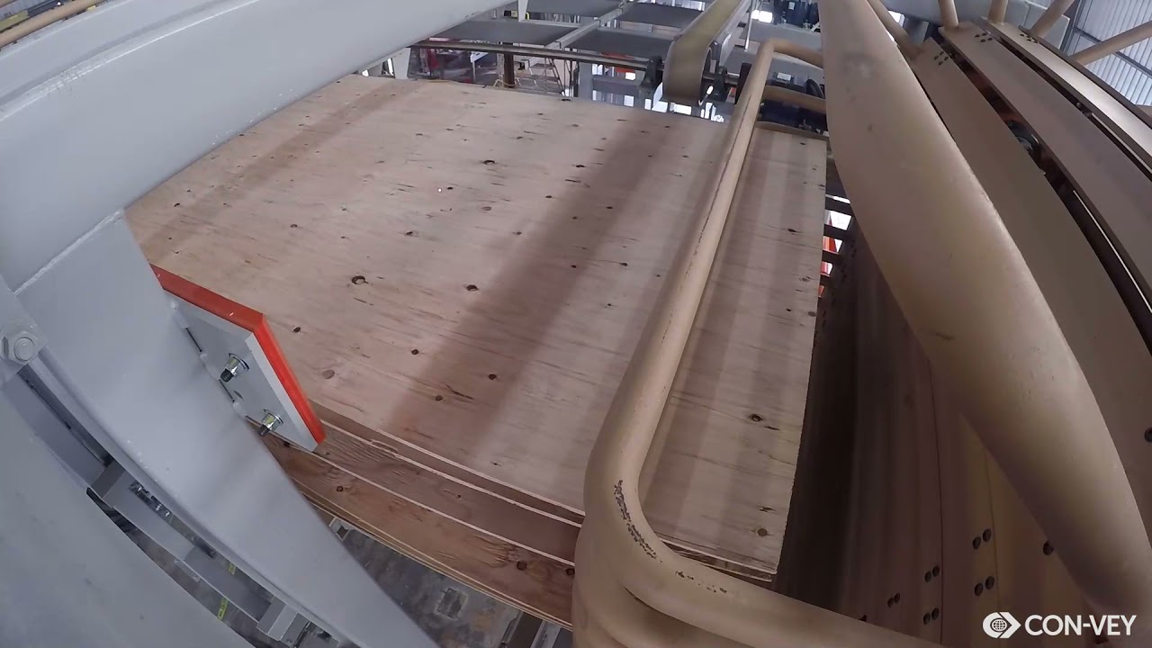 Feeder, Curing Tower & Stacker in Plywood Panel Repair Line - YouTube