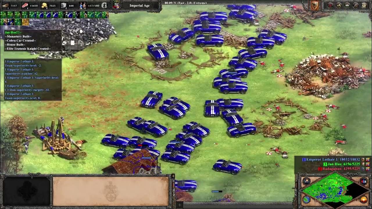 AoE2:DE - AI training Cobra Cars - YouTube