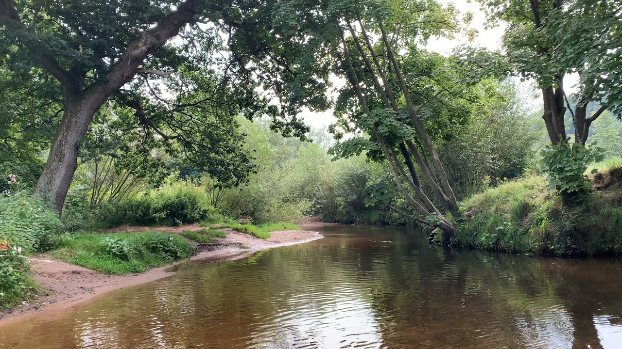 Splashing down the River Bollin as it runs though the Carrs Park near ...