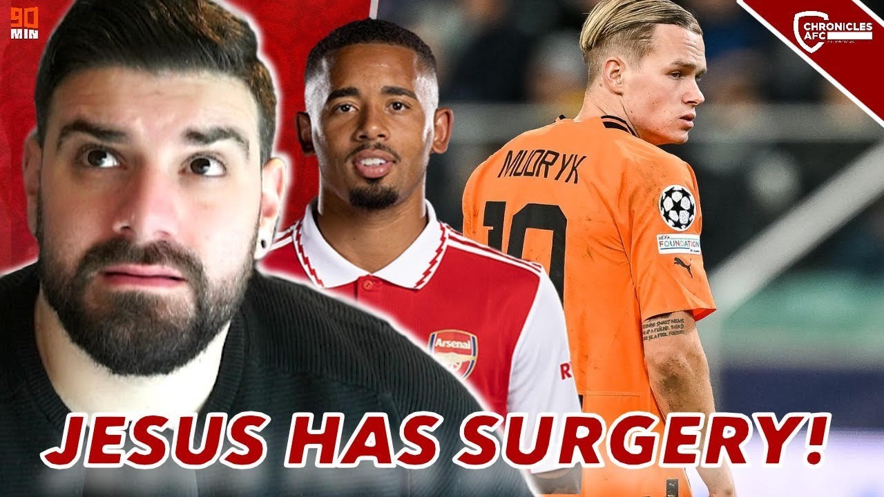 ARSENAL CONFIRM GABRIEL JESUS' SURGERY! MUDRYK DEAL CLOSE? - YouTube