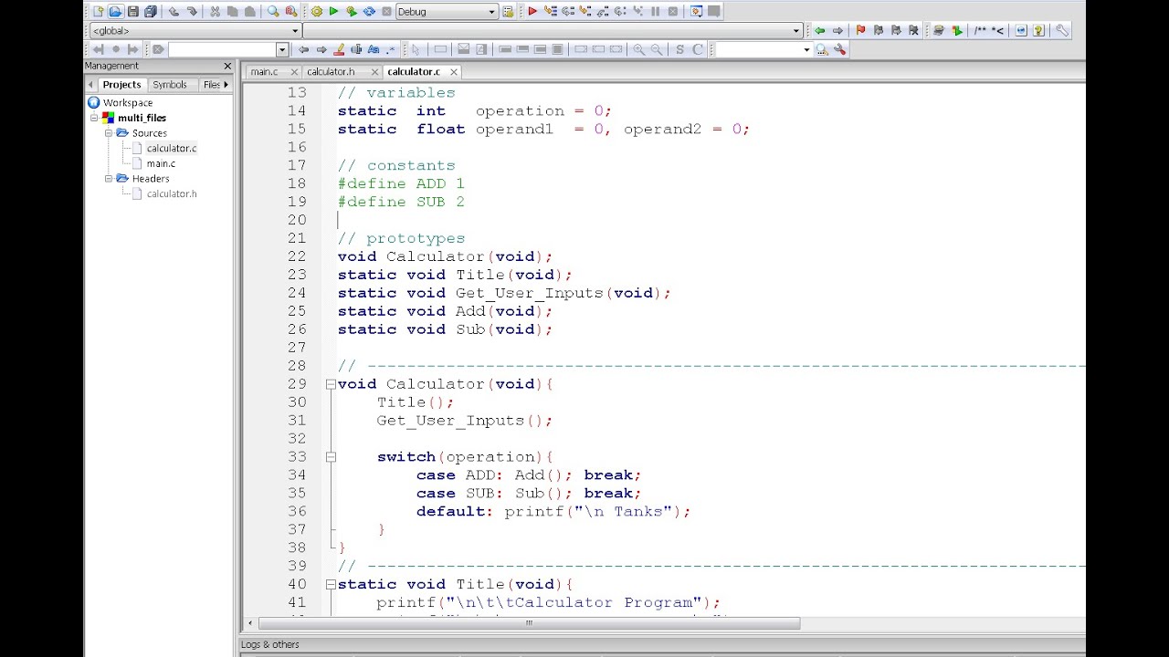 10 C Programming Building Larger Programs محمد يوسف Youtube