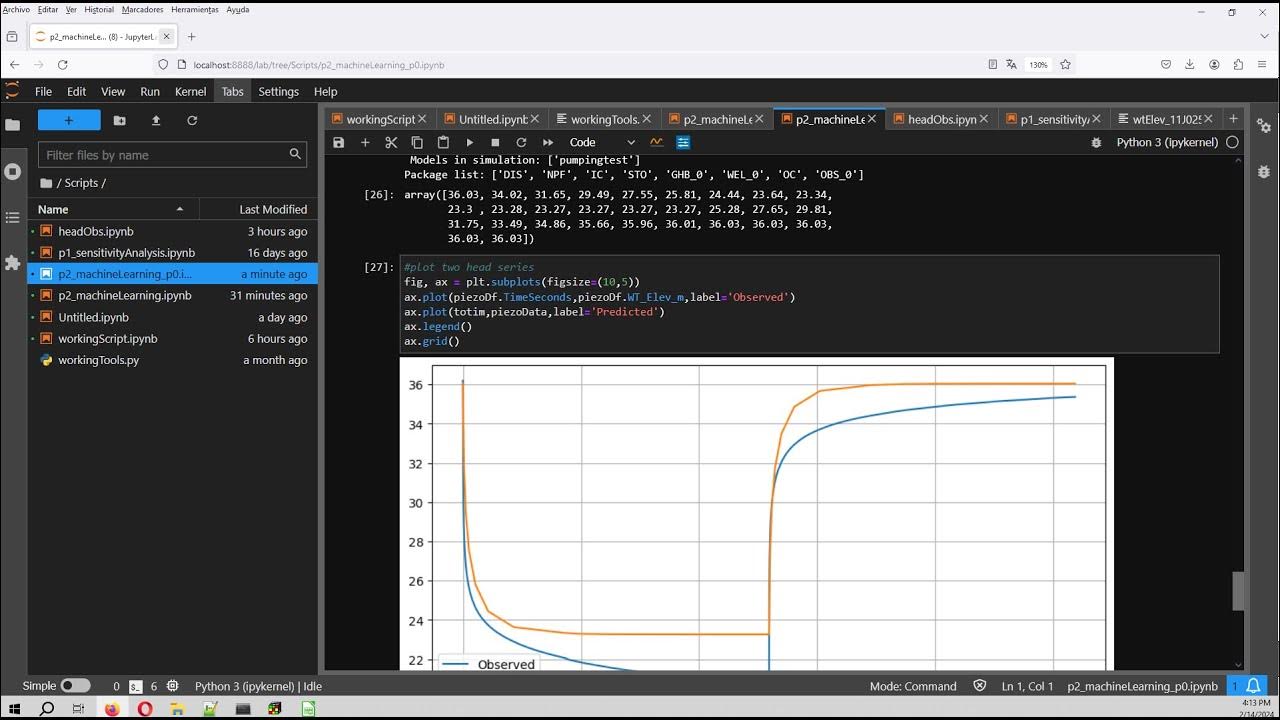 Automatic Calibration Of Transient Pumping Test With Modflow 6 Python Flopy And Scikit Learn