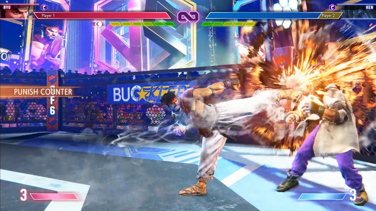 Street Fighter 6 | Ryu Guilty Gear Roll Punish Counter Donkey Kick ...