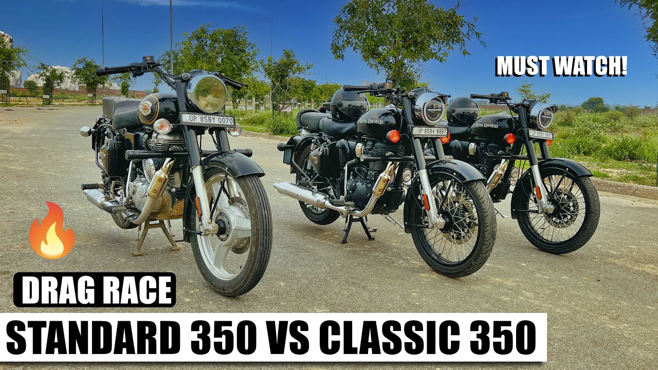 Drag Race🔥 Royal Enfield Standard 350 vs Classic 350 ️ Bullet Lovers ...