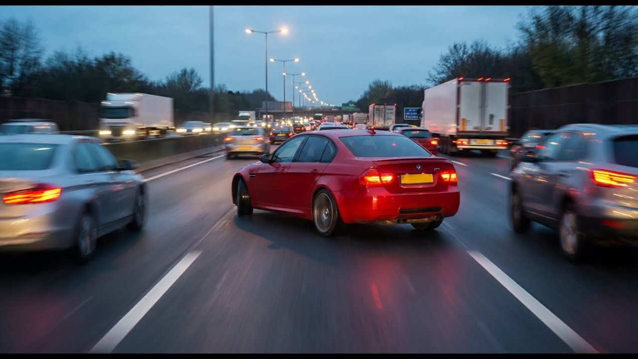 Man's Dream at night? - BMW E90 slicing traffic at insane speed #car # ...