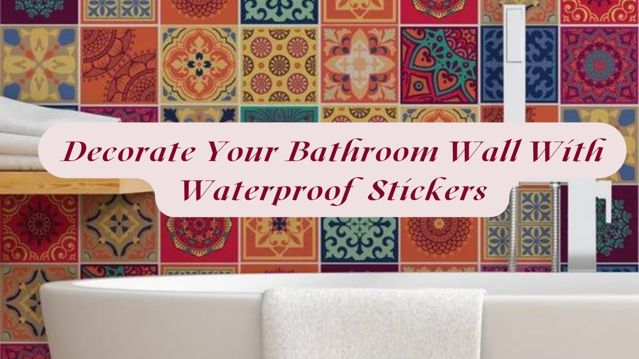 Decorate Your Bathroom Wall With Waterproof Stickers |Aesthetic ...