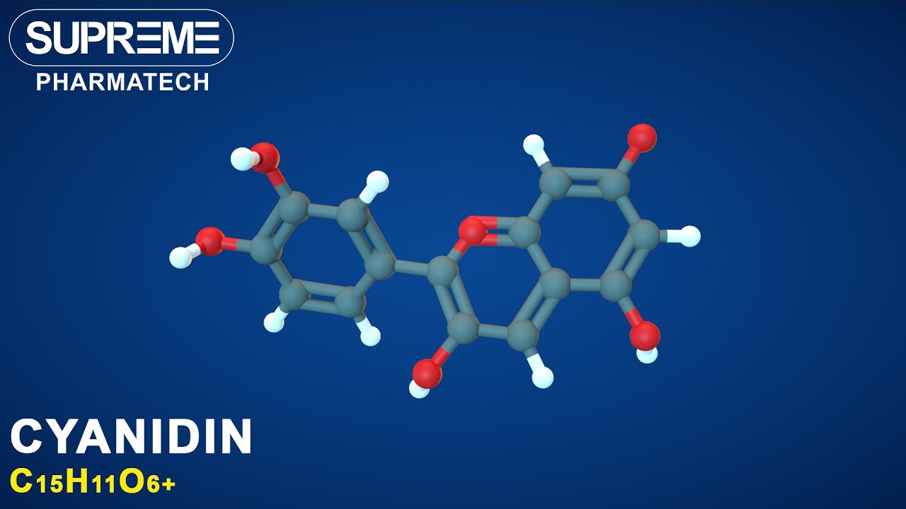 Cyanidin | C15H11O6+ | 3D molecule - YouTube