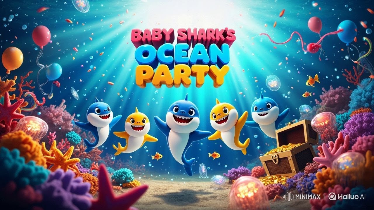 🎵 BABY SHARK'S OCEAN PARTY 🎉 | FUN DANCE SONG FOR KIDS UNDER THE SEA! 🦈 ...