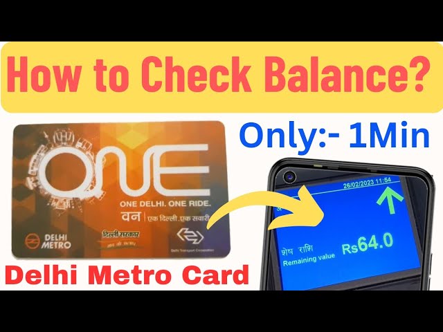 Balance Check Of Delhi Metro Card Balance - Infoupdate.org