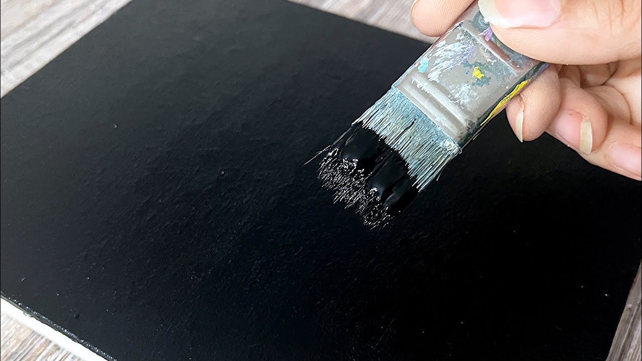 Fascinating landscape idea on black canvas | Acrylic painting ...