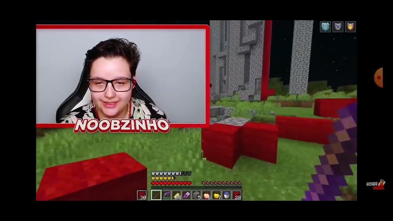 vídeo do Noobzinho vs 50 clones do geleia no Minecraft. - YouTube