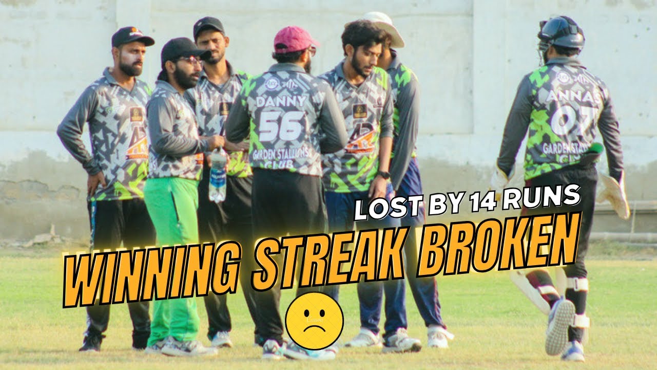 Winning Streak Broken | Lost by 14 Runs 😔 - YouTube