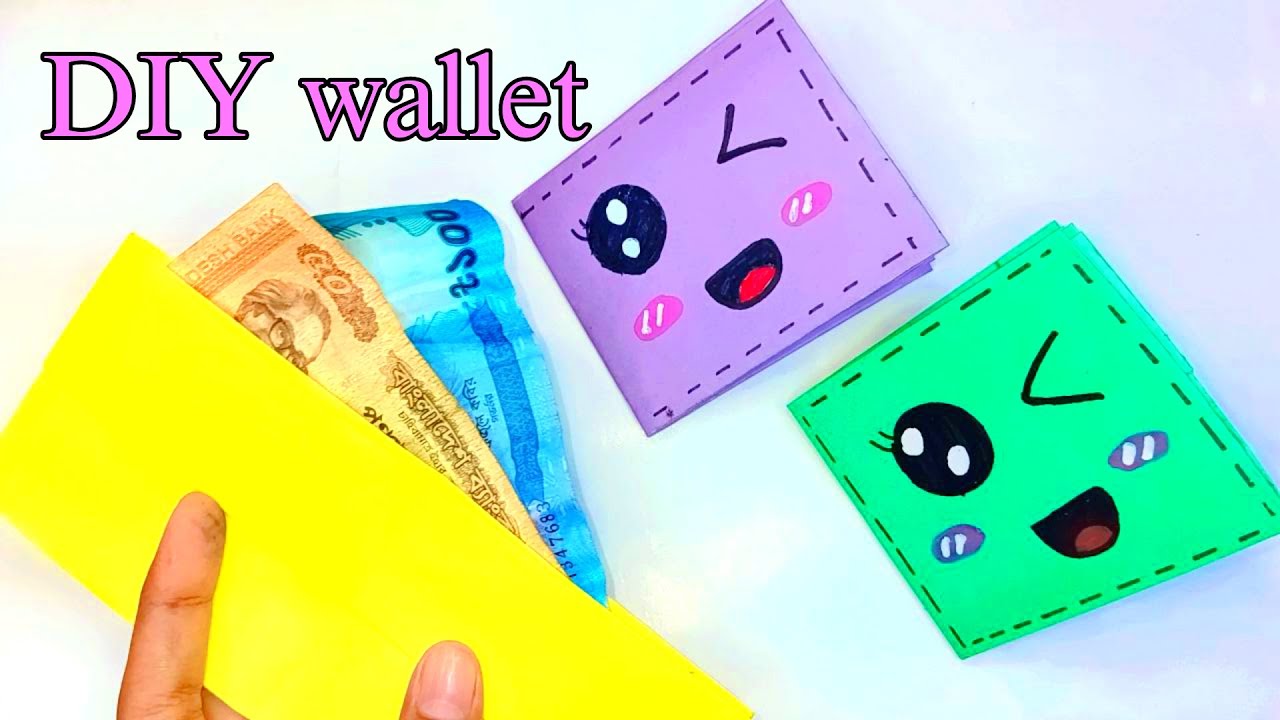 💸 DIY PAPER WALLLET / HOW TO MAKE PAPER WALLET / DIY CUTE PAPER CRAFTS ...