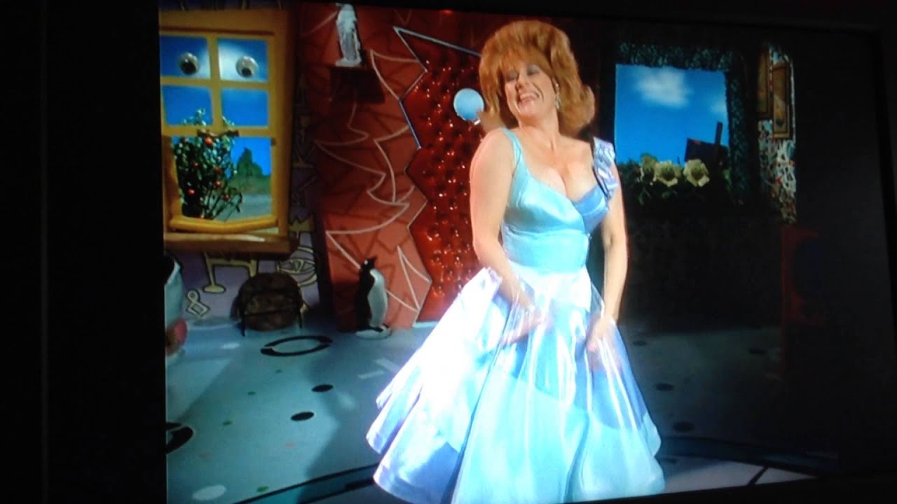 Ms. Yvonne gives the white chair a peek. This is a kids show right ...