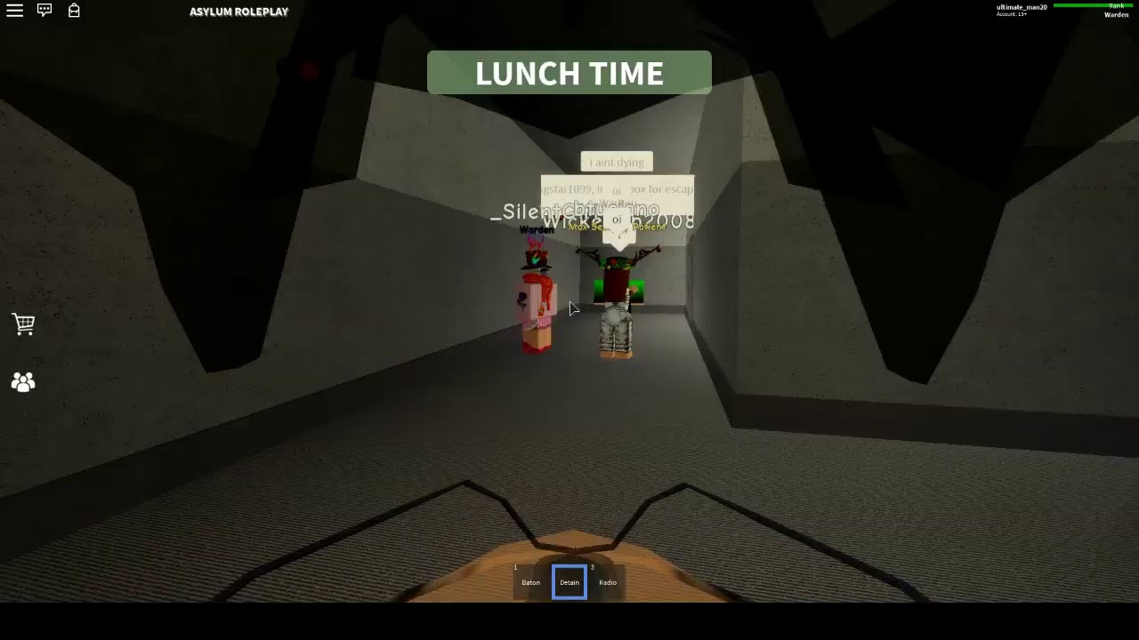 playing asylum rp with warden gamepass - YouTube