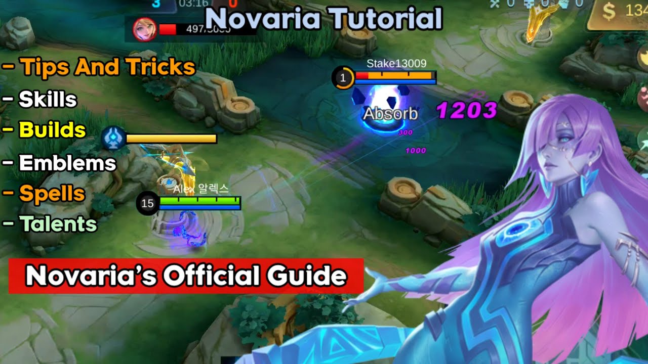 How To Use Novaria Mobile Legends | Novaria Tutorial And Guide - YouTube