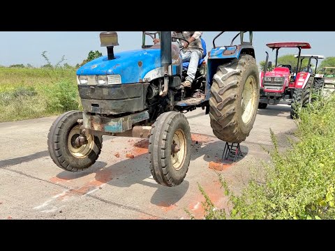 Break and Brick Test | New Holland 5500 | John Deere |Mahindra Arjun Novo 4wd | Eicher 485 Tractor🚜