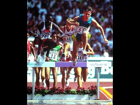 Moses Kiptanui & Patrick Sang Kenya mens 3000m steeplechase 1993 World ...