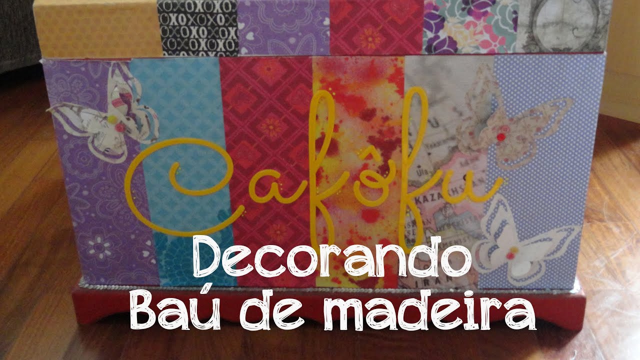Decorando: Baú de madeira - Cafôfu Ateliê de Arte com Silhouette Cameo ...