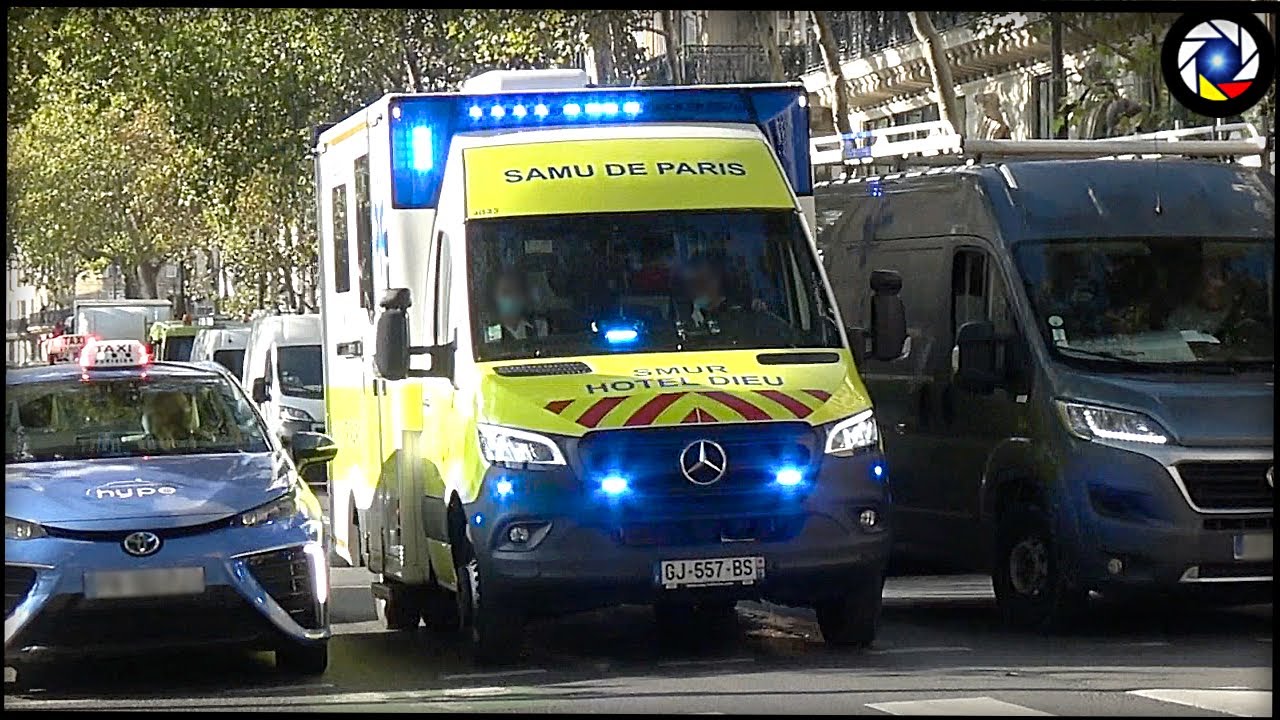 SAMU de Paris - SMUR Hôtel-Dieu Sirène deux tons + US - YouTube