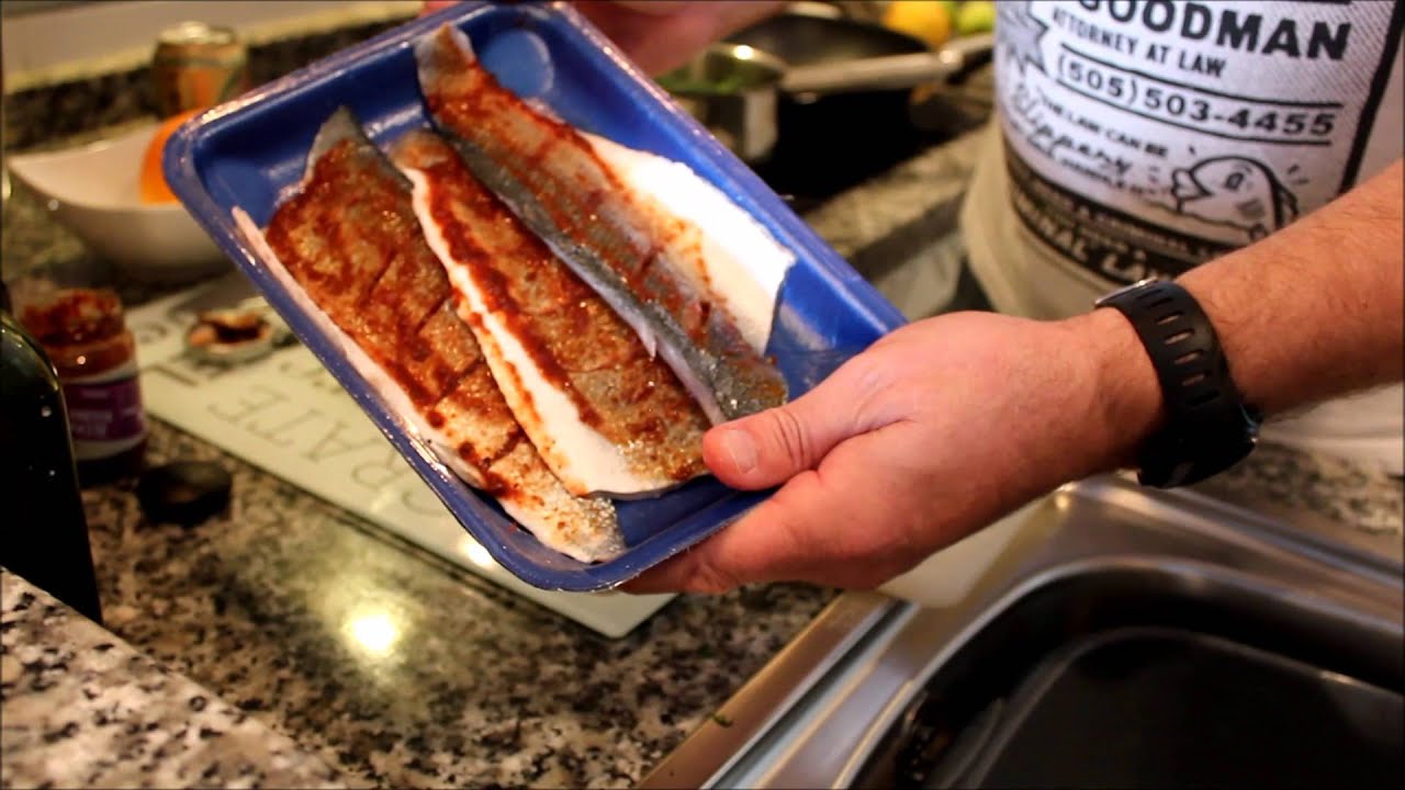 Sea Bass marinated in Harissa - YouTube