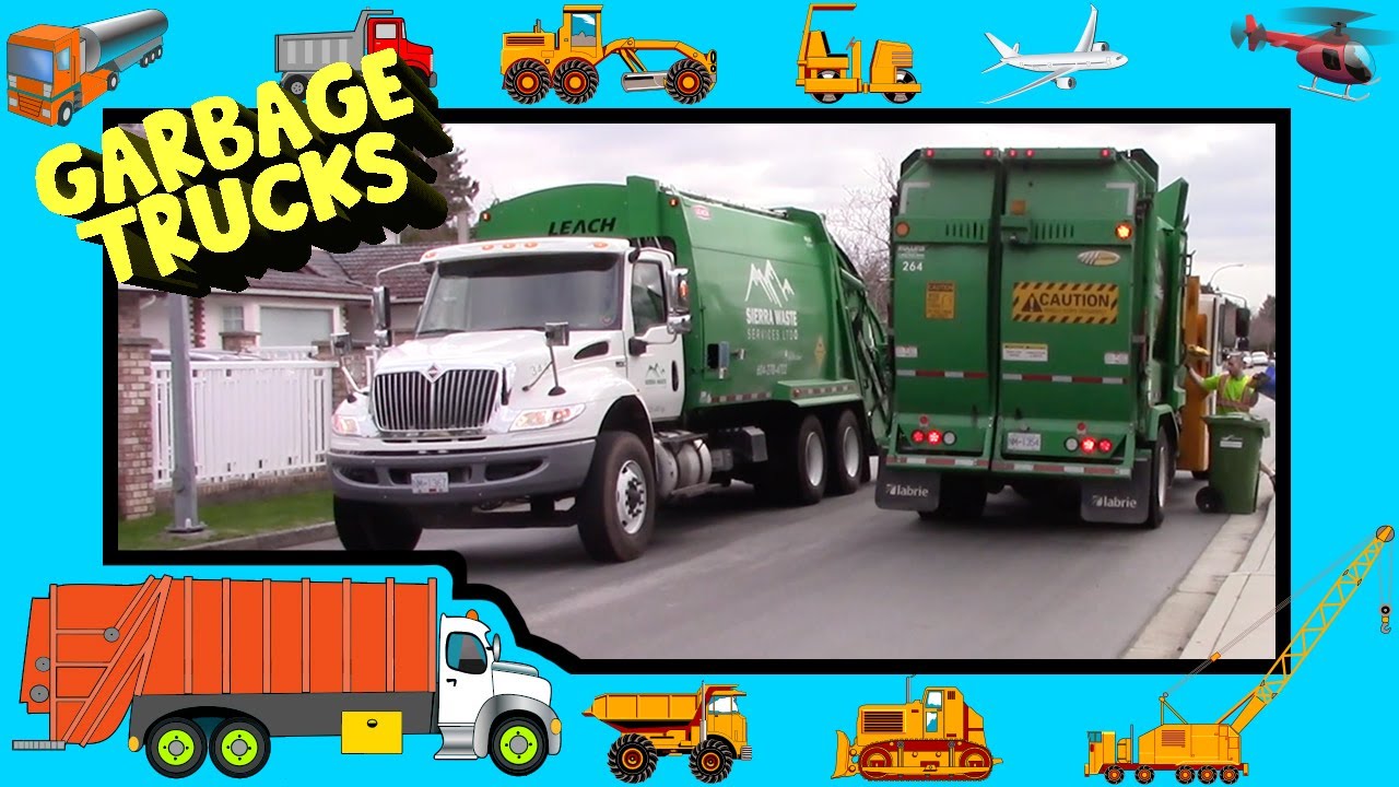 Garbage Trucks : Recycling trucks : REAL MACHINES : Best Machine Videos ...