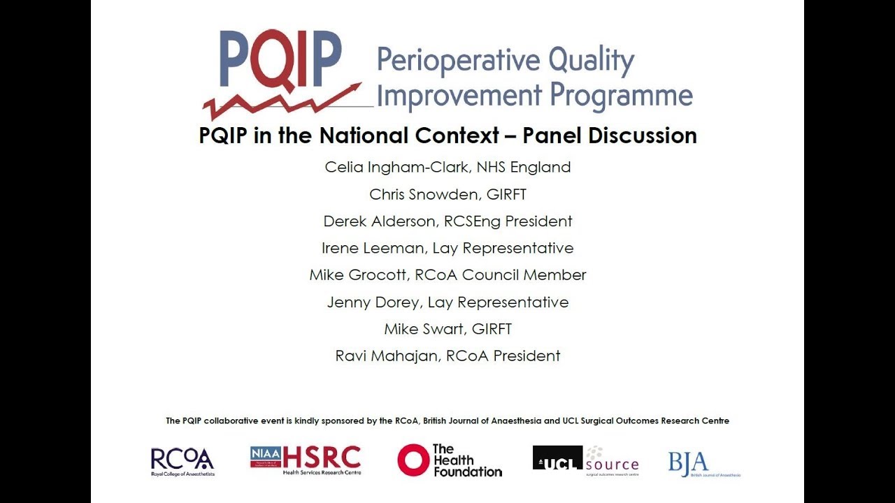 PQIP 2019: PQIP in the National Context – Panel Discussion - YouTube