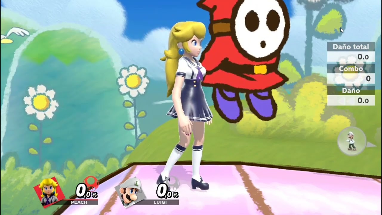 SSBU Mod: Princess Peach (School) By Yoshi Informatico - YouTube