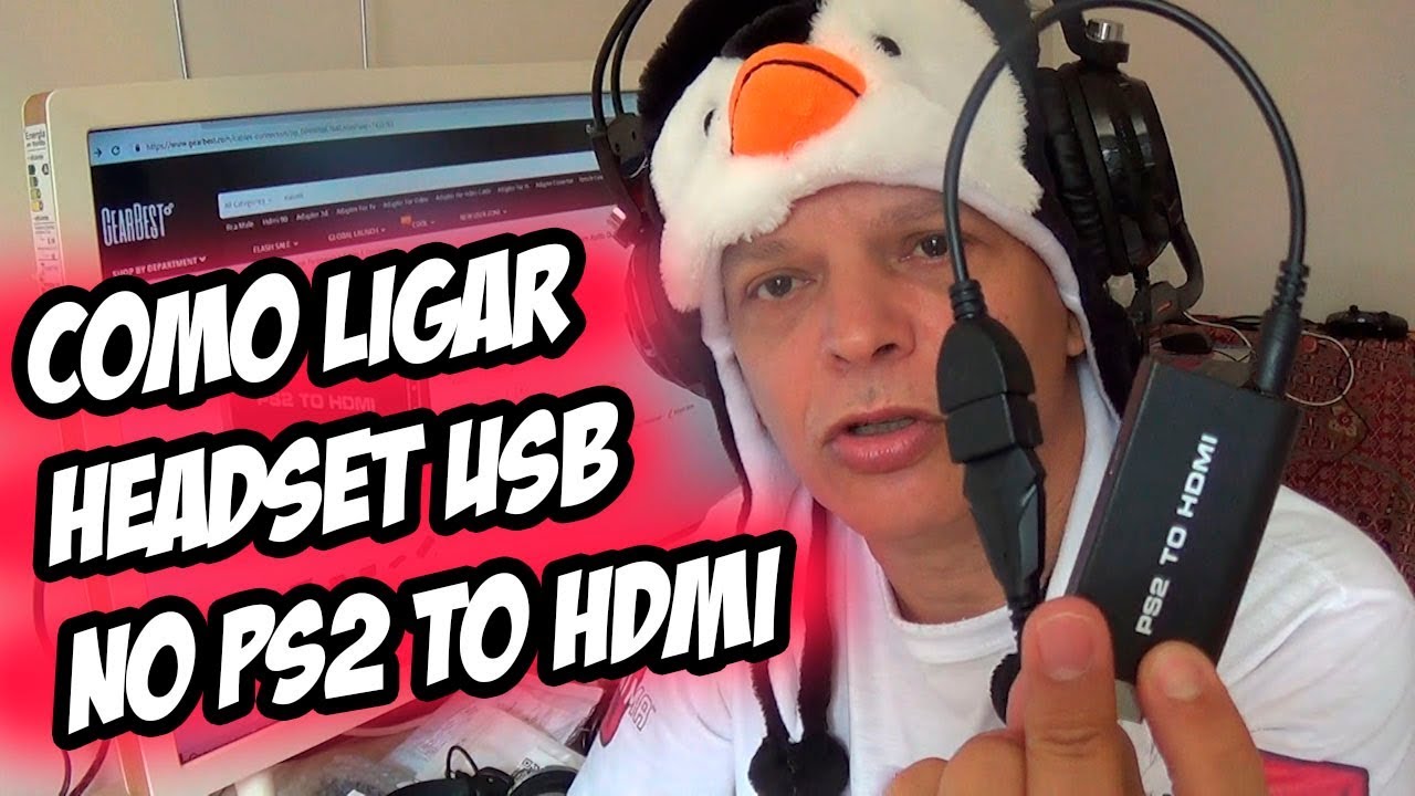 Como ligar Headset USB no PS2 to HDMI. - YouTube