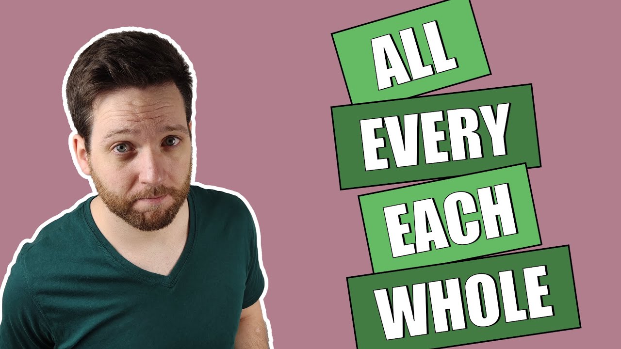 Diferencia entre All Every Each Whole en inglés · Explicación con ...