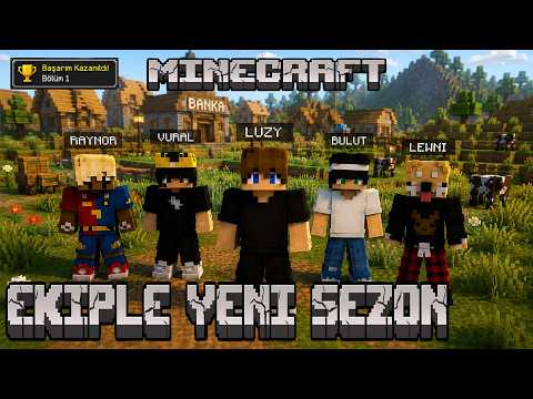 EKİPLE YENİ MİNECRAFT SEZONU! EFSANE KASILDIK 100 ELMAS?  Sezon 3 | 1. Bölüm