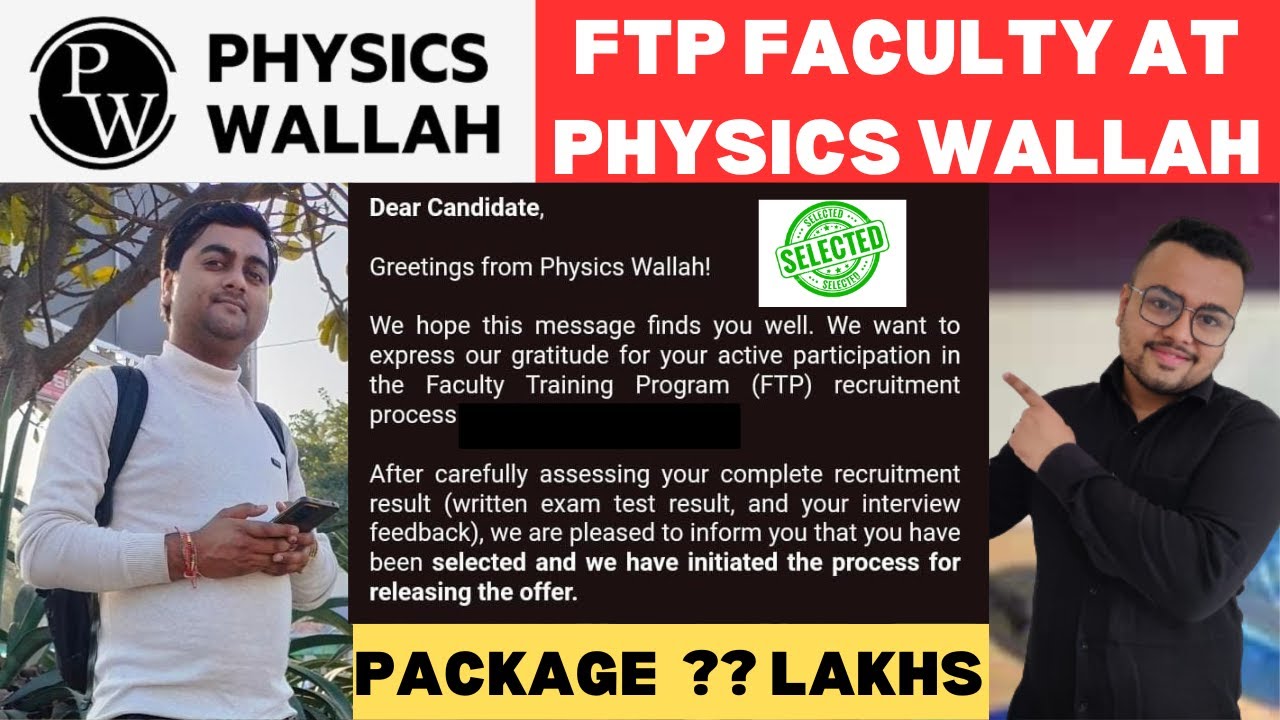 Physics Wallah Hirings 2024 | Physics Faculty Hirings | Placed Candidate Interview Experience ...