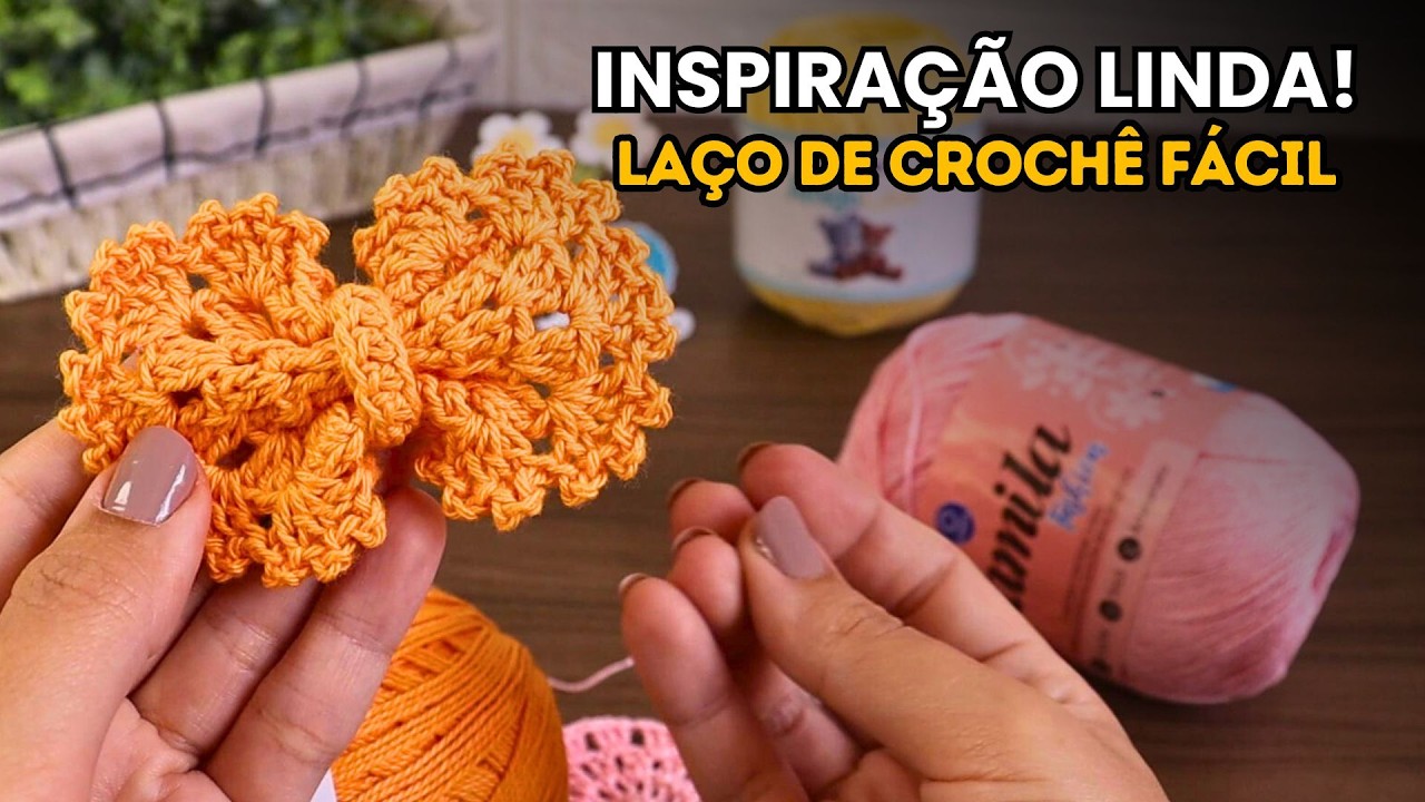 Laço de crochê fácil de fazer e lindo | Para se inspirar com o crochê ...