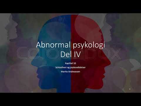 Kapittel 10: Abnormal psykologi, del IV: schizofreni og psykoselidelser